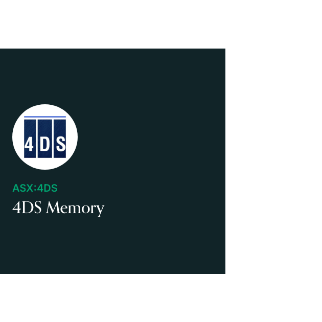4DS Memory Ltd Investor Hub